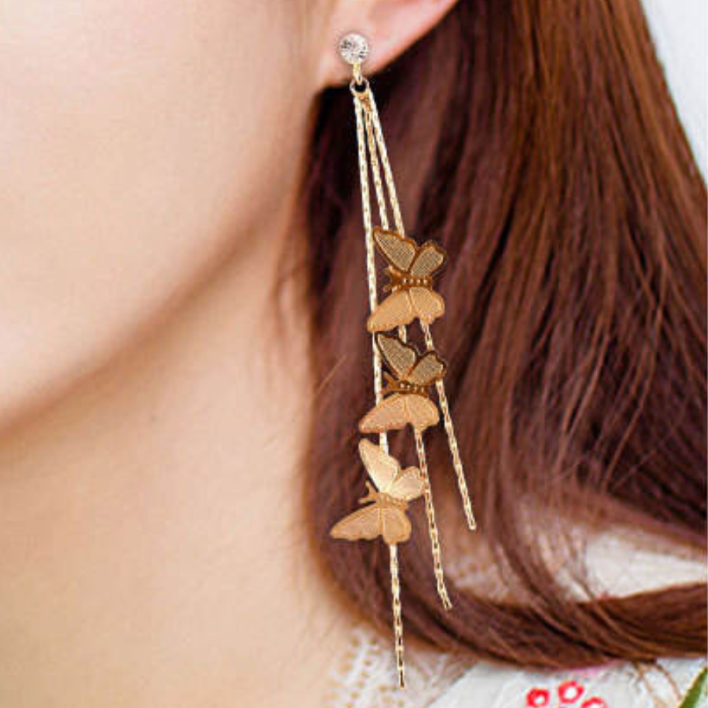 BUTTERFLY DANGLING EARRINGS (PAIR) – Ashlen