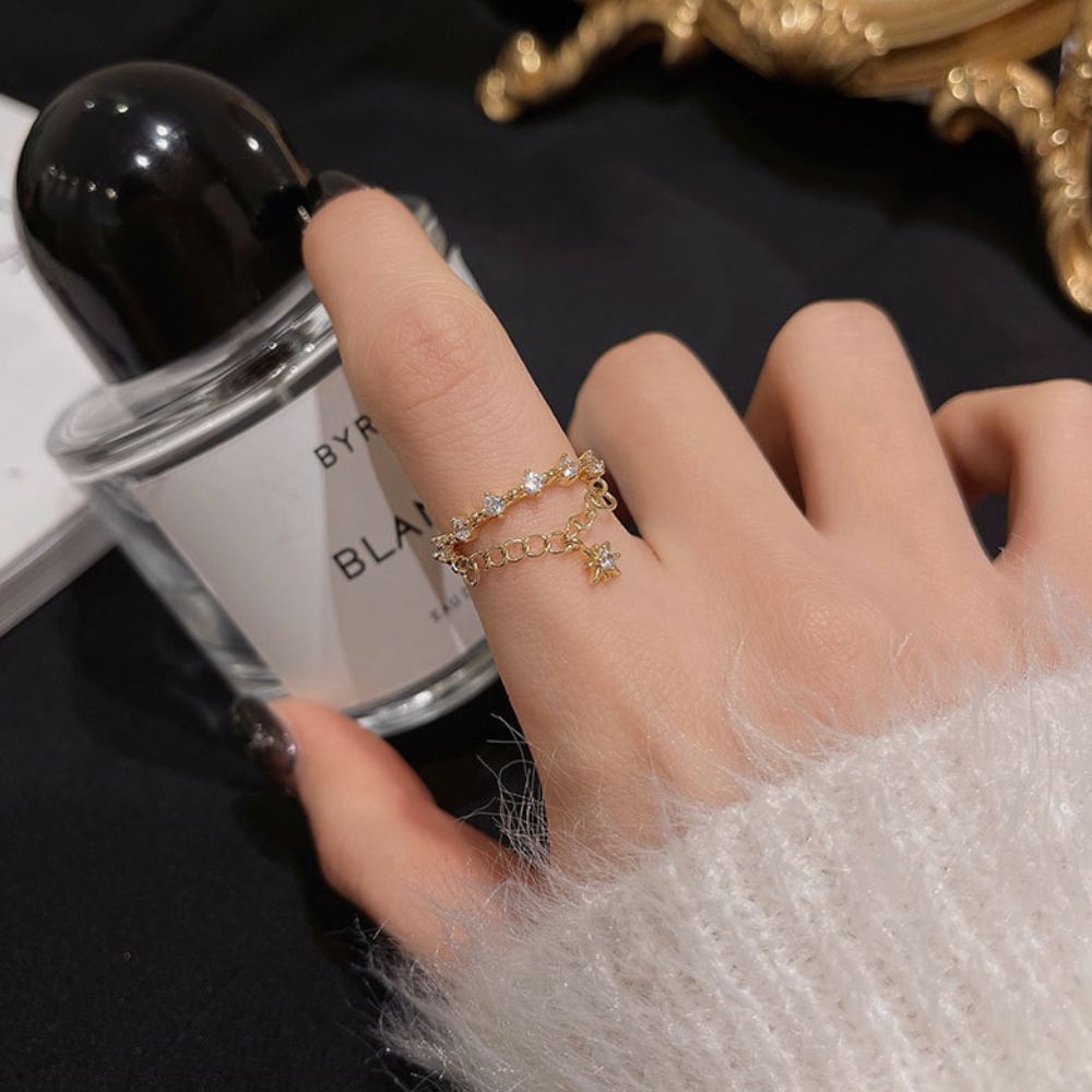 GOLD STAR RINGS SET (ADJUSTABLE) – Ashlen