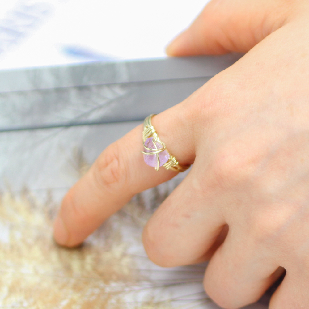 CRYSTAL GEMSTONE RING (ADJUSTABLE) – Ashlen