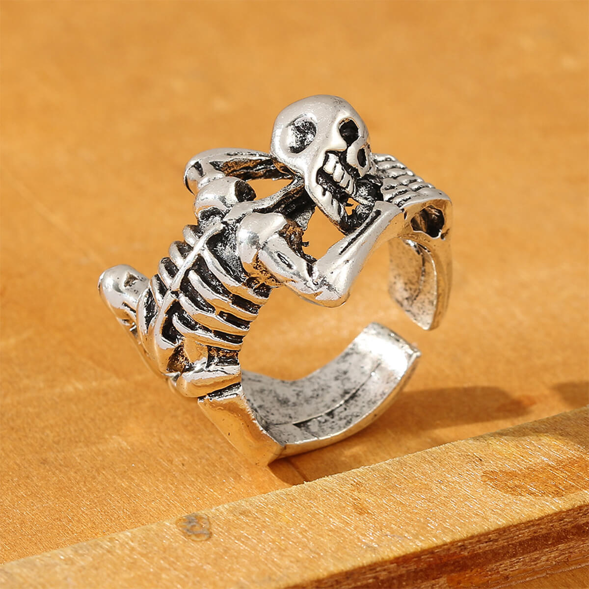 CURVED BONES GOTHIC RING (ADJUSTABLE) – Ashlen