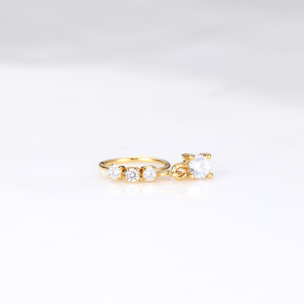 DANGLING DIAMOND NOSE RING – Ashlen