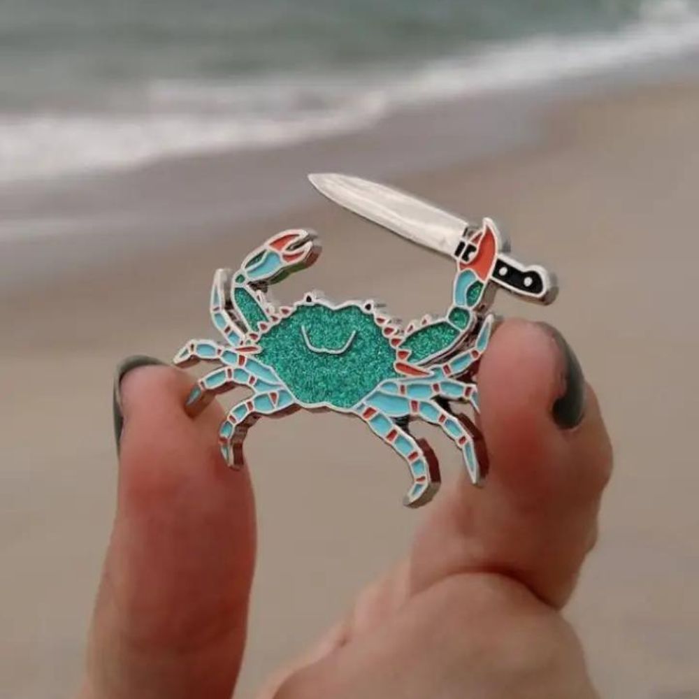 STABBY CRAB ENAMEL PIN – Ashlen