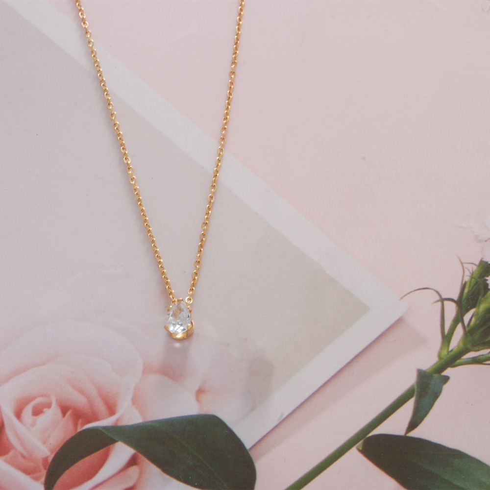 TEARDROP DIAMOND NECKLACE – Ashlen