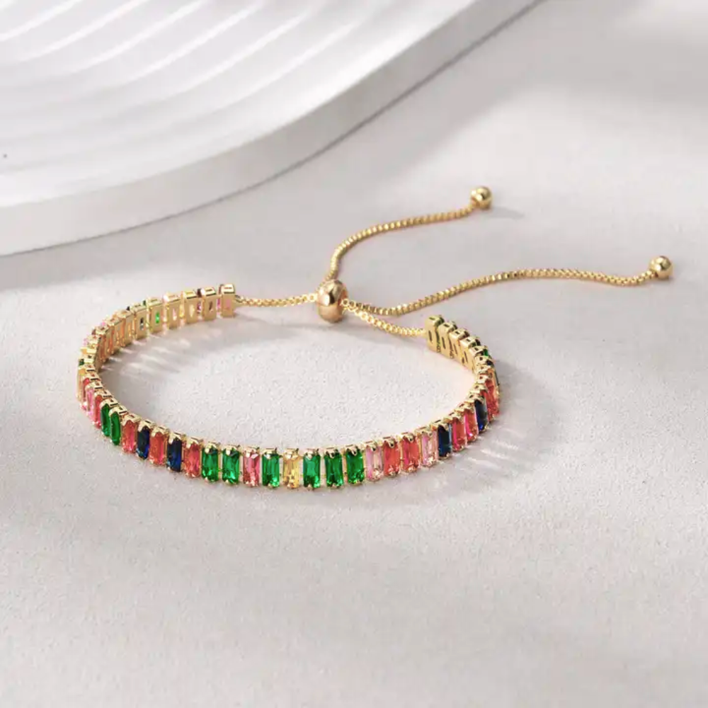 RAINBOW BLING BRACELET (ADJUSTABLE) – Ashlen