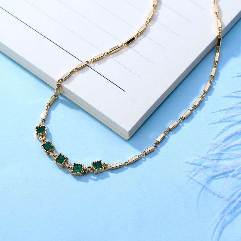 MARGAUX EMERALD NECKLACE – Ashlen