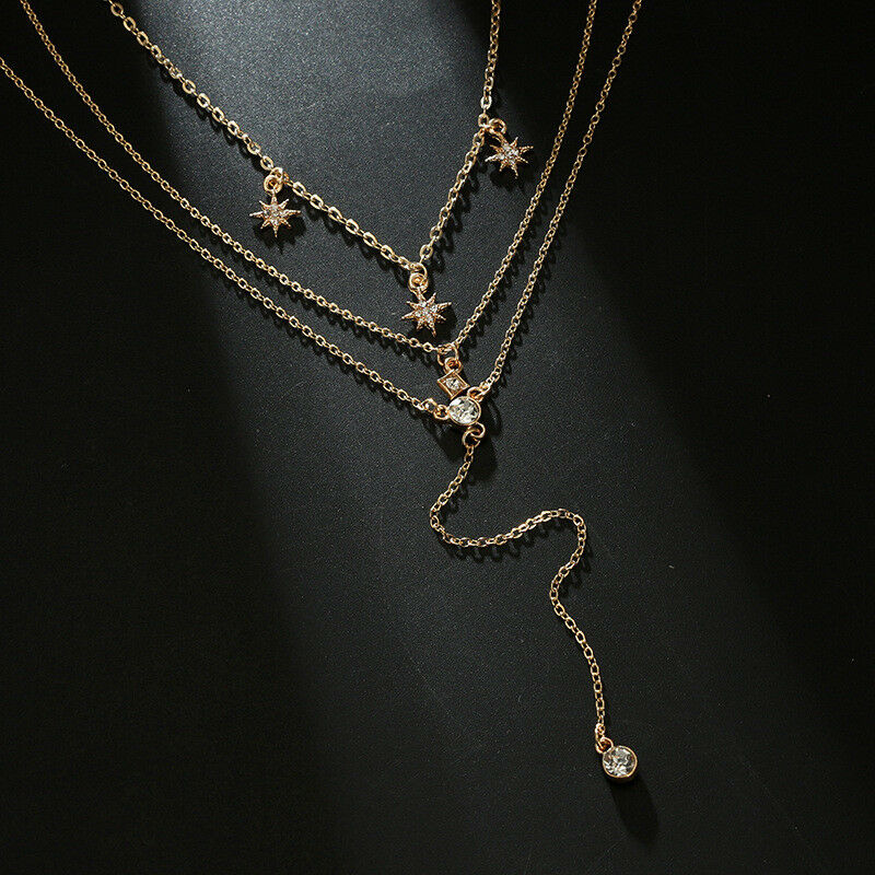 CRYSTAL STAR LAYERED NECKLACE – Ashlen
